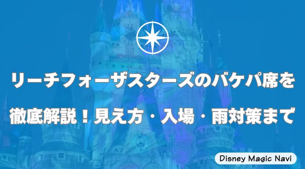 リーチフォーザスターズのバケパ席を徹底解説！見え方・入場・雨対策まで | Disney Magic Navi